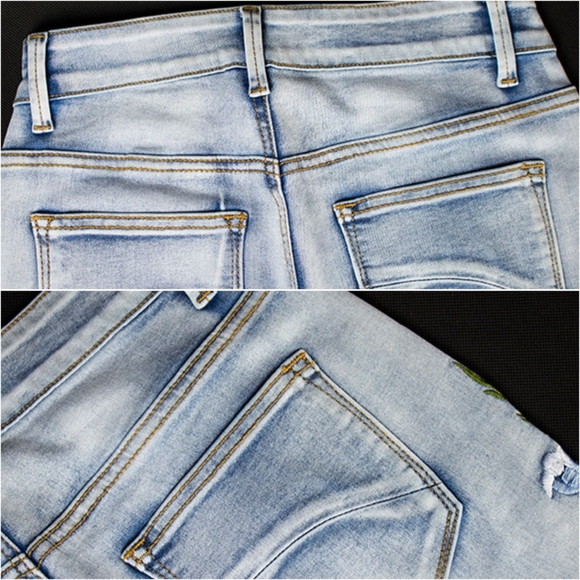 Jeans | Boho Floral Embroidery Flare Wide Leg Bottom Jeans | Poshmark